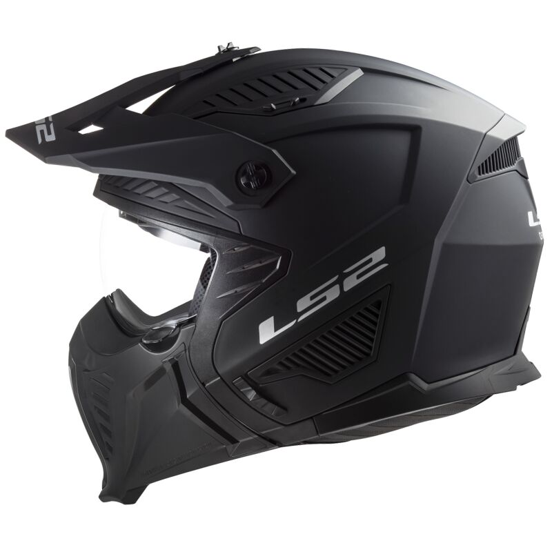 Motorradhelm Jethelm LS2 OF606 Drifter Schwarz Matt Helm Roller Trial ...